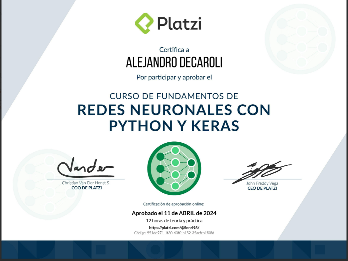 Portafolio de Alejandro Decaroli